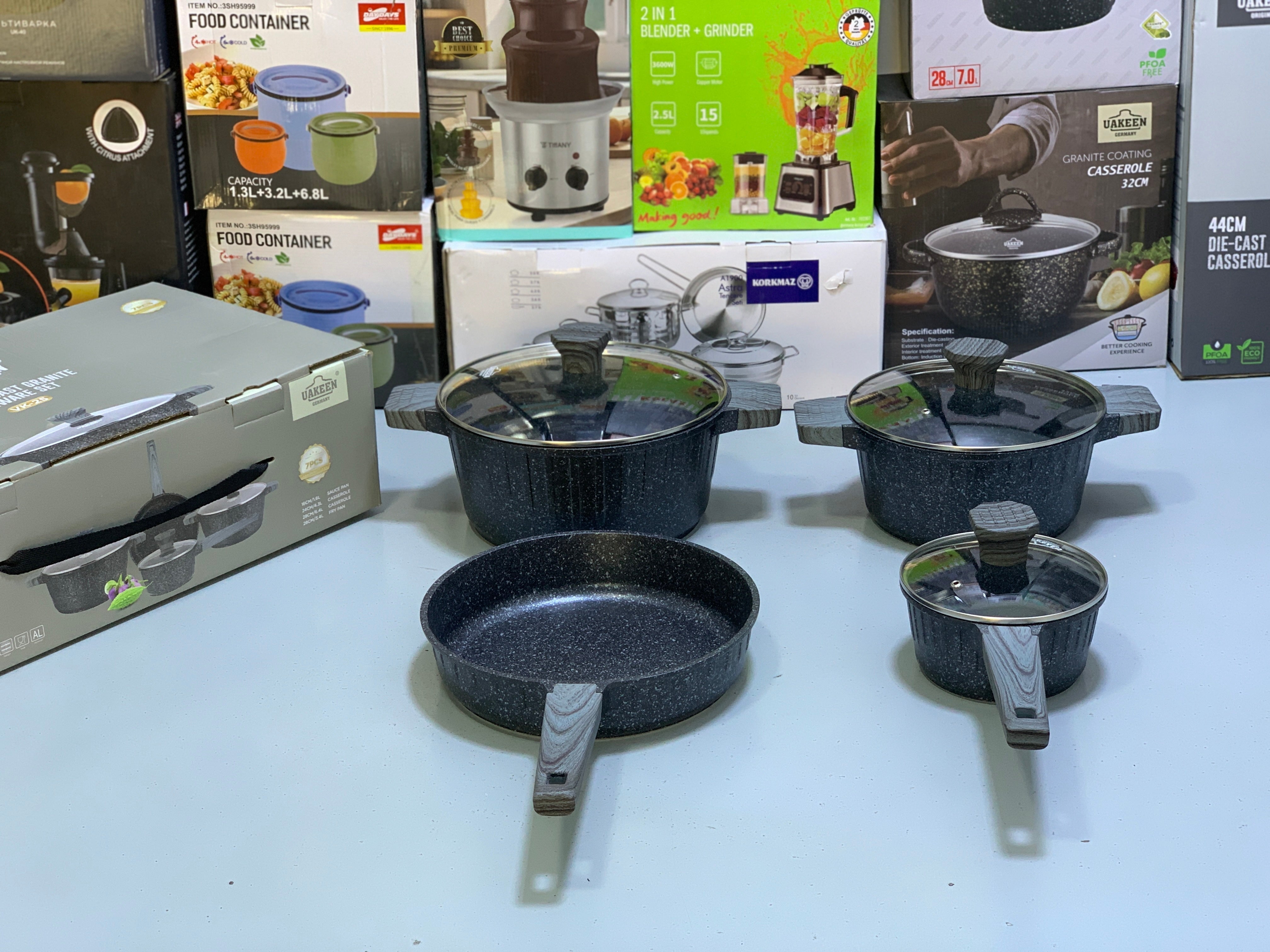 7 Pieces UAKEEN Brand Cookware Set – Gawadar Import
