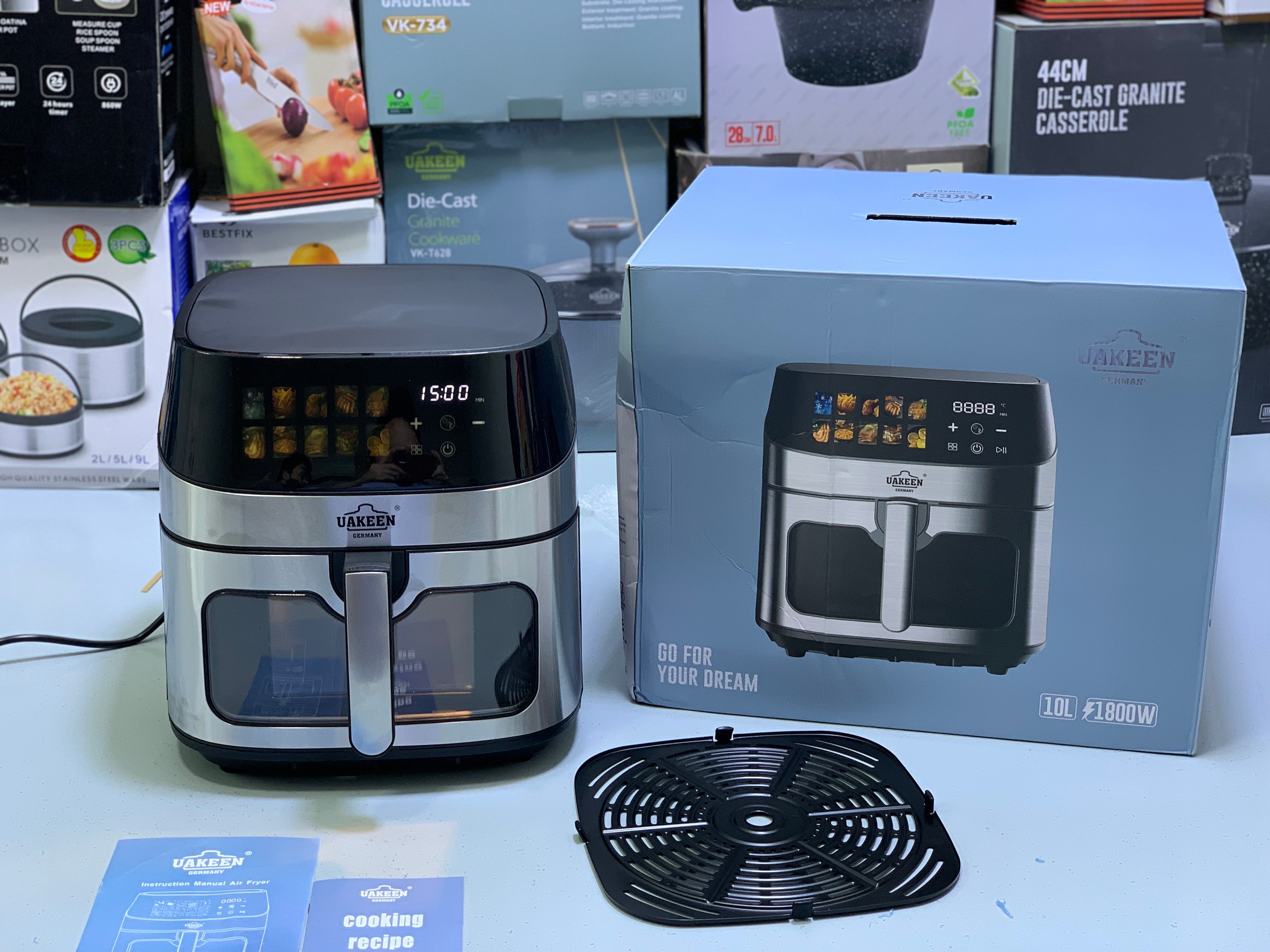 Uakeen Germany Digital Air Fryer| 10L and 1800W| ZL-1706 – Gawadar Import